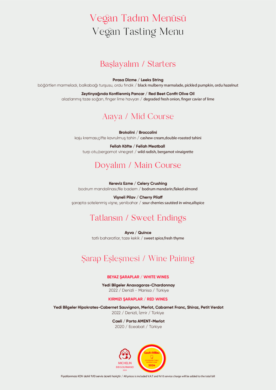 Menü - The Red Balloon Restaurant